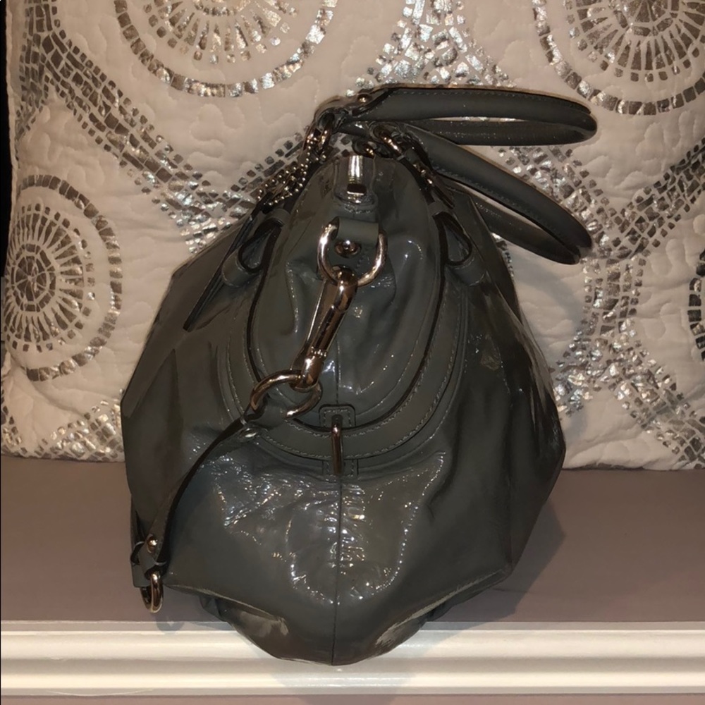 Coach Gray Patent Leather Handbag - Gem